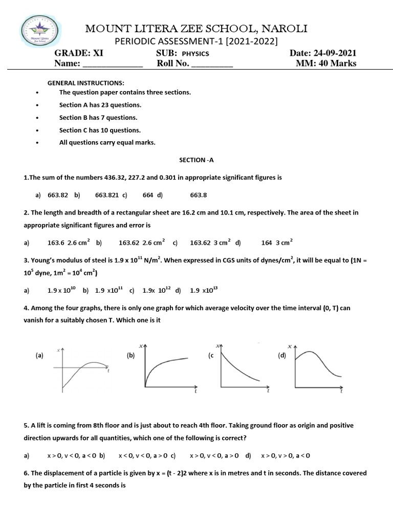 G-11 Physics Final | PDF | Force | Momentum
