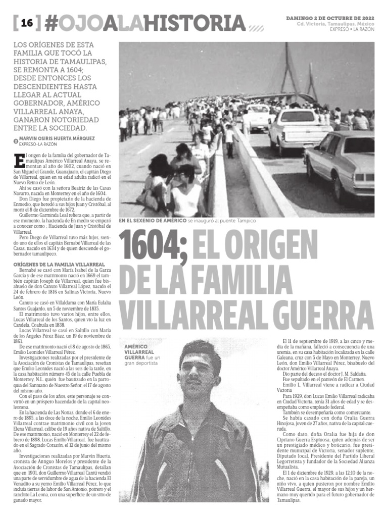 Historia de la Familia Villarreal | PDF | México