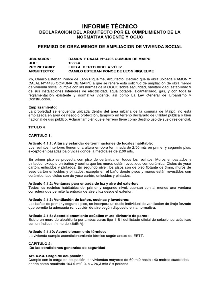 Informe Tecnico Arquitecto - Casa Alberto | PDF | Ventana | Materiales de construcción