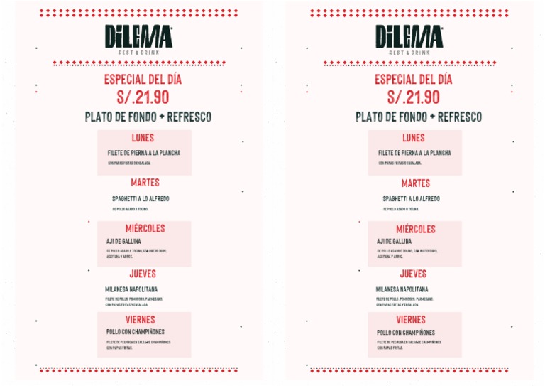 Menu Dilema 7-11 | PDF