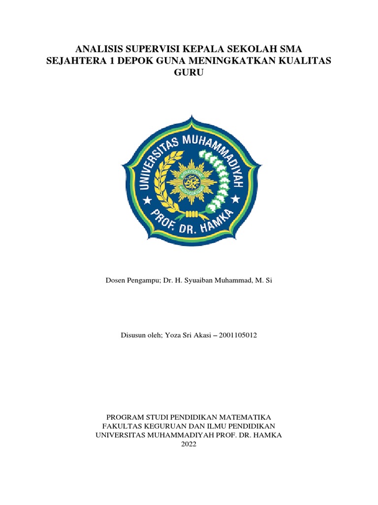 Supervisi Kepala Sekolah Tingkatkan Kualitas Guru | PDF | Karier & Perkembangan | Kesehatan Holistik