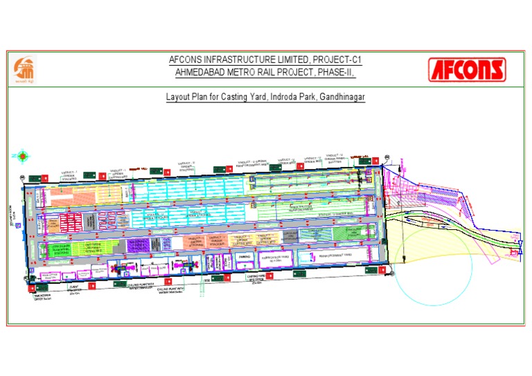 Layout Plan For Casting Yard | PDF | Transportation Engineering | Routes