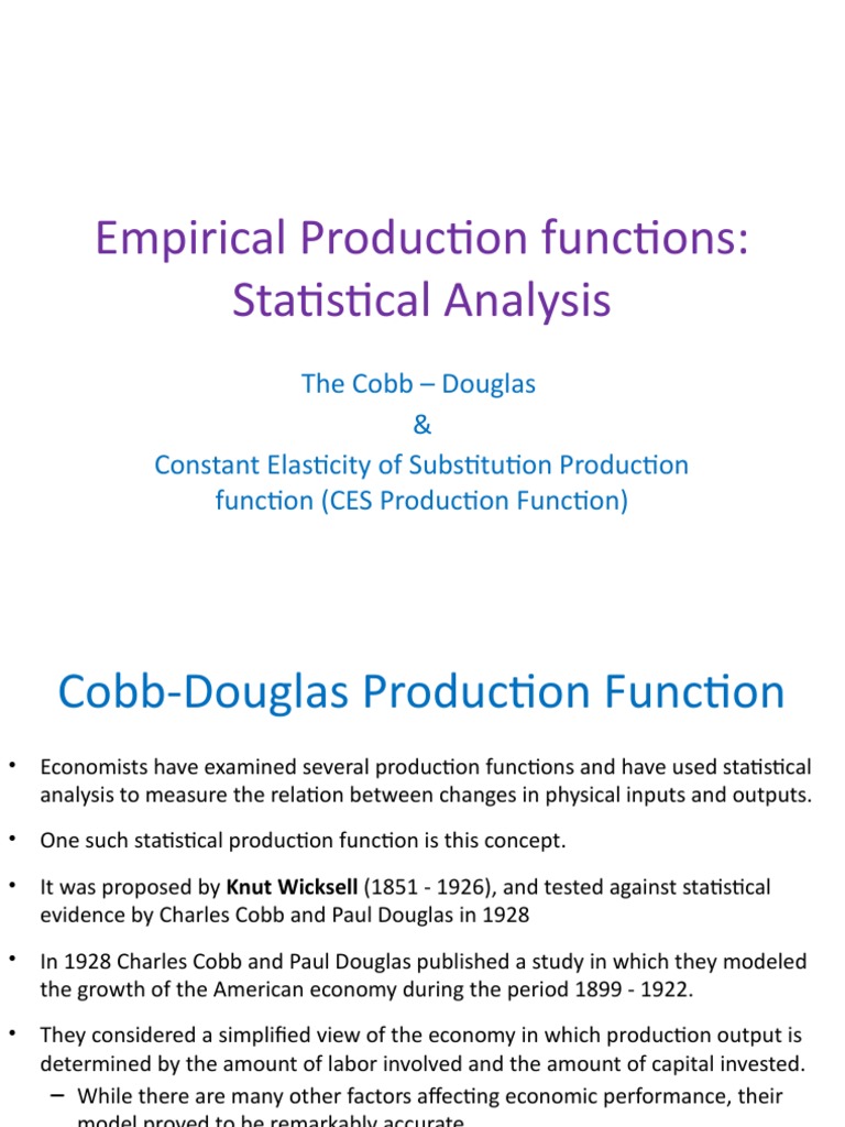 Cobb-Douglas Production Function | PDF | Production Function | Production And Manufacturing