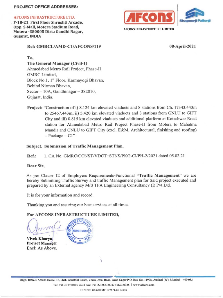 Traffic Management Plan | PDF