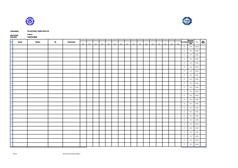 Attendance Template | PDF