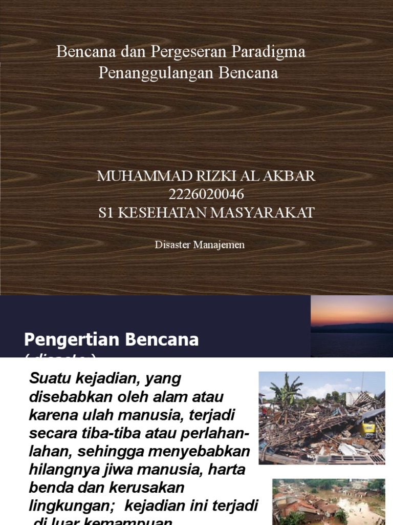 Bencana Dan Pergeseran Paradigma Kebencanaan - Muhammad Rizki Al Akbar ...
