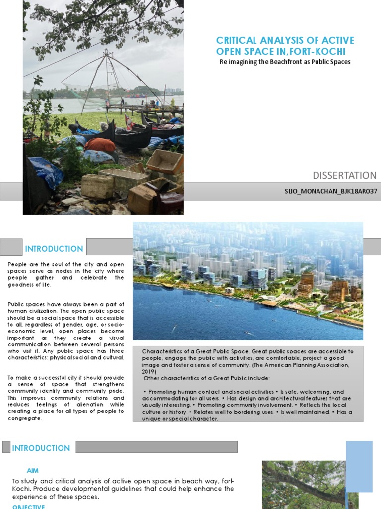 Fort Kochi Beachfront Public Spaces Analysis | PDF | Beach | City
