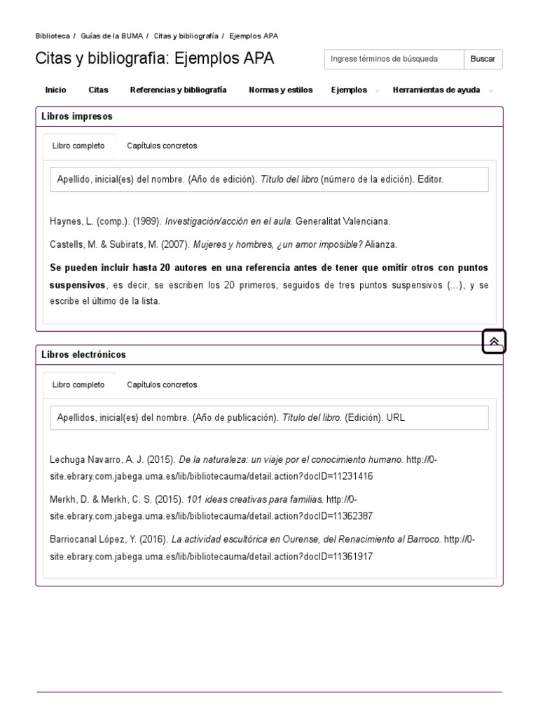 Ejemplos de bibliografía en formato APA | PDF | Bibliografía | Estilo apa