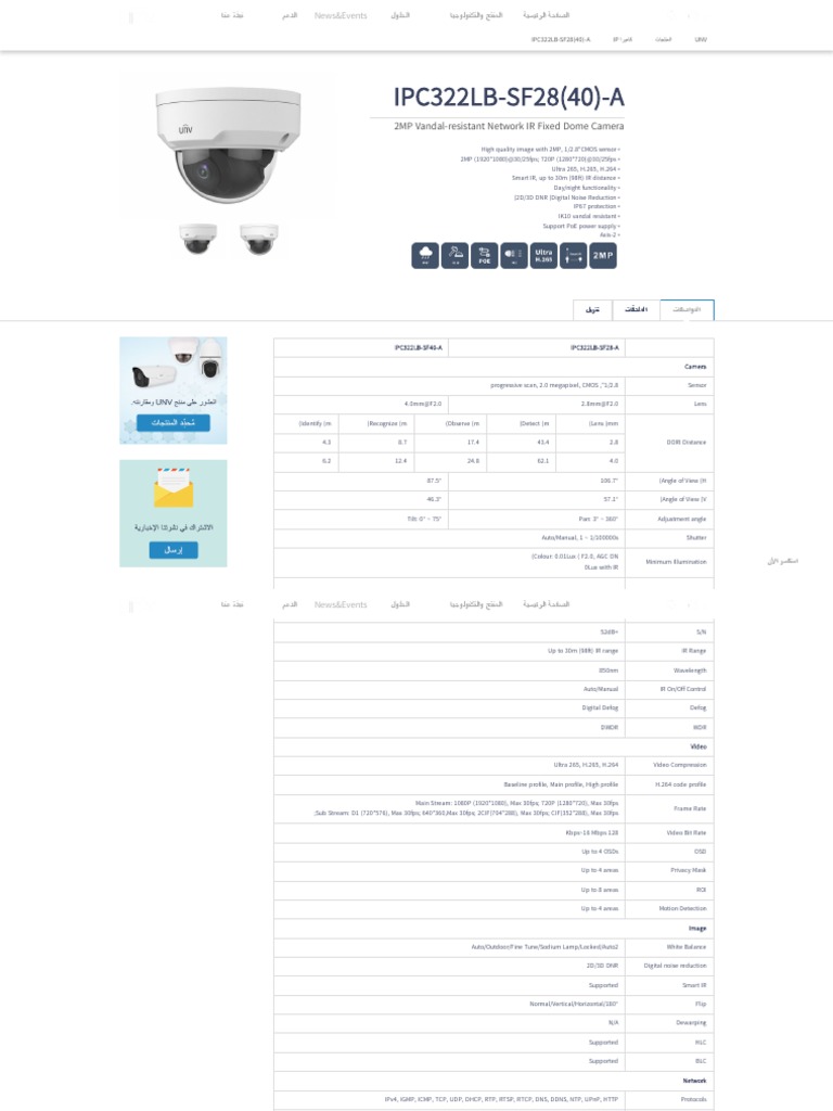 IPC322LB-SF28 (40) - A-Zhejiang Uniview Technologies Co., LTD | PDF | Camera Lens | Camera