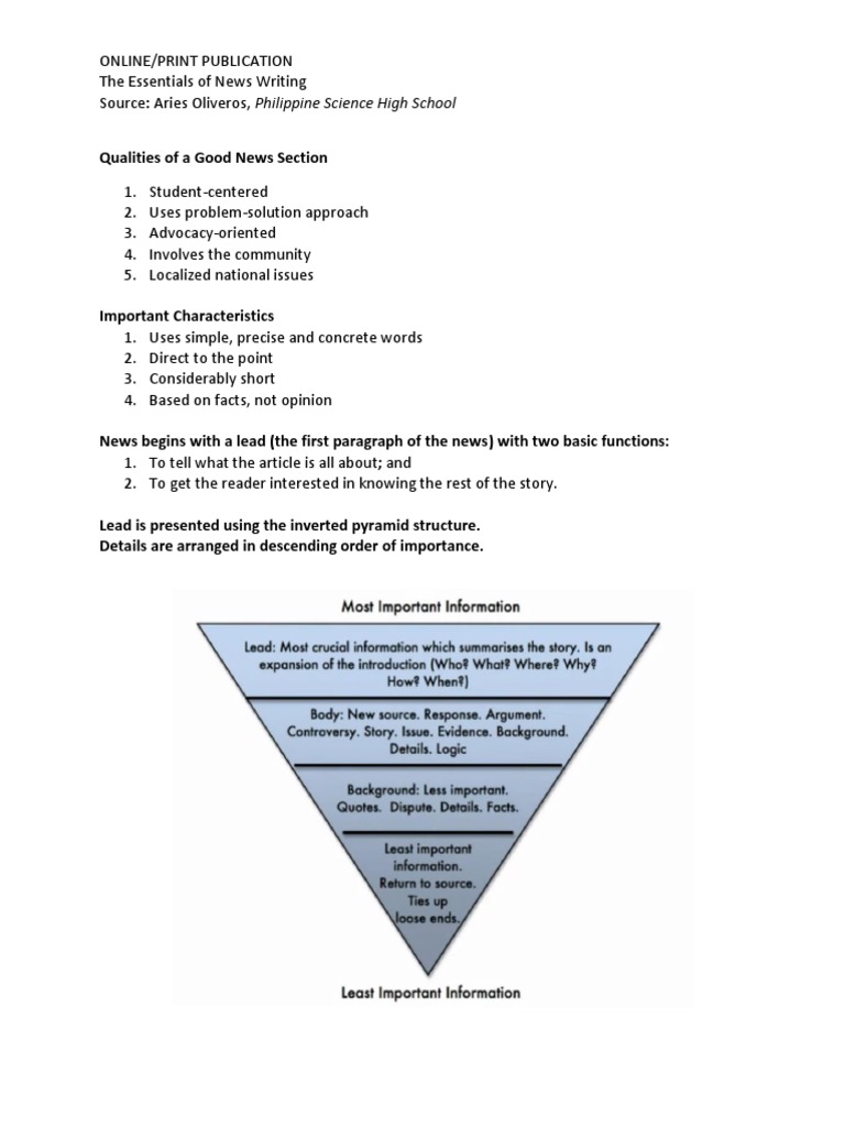 News Writing | PDF | News | Grammar