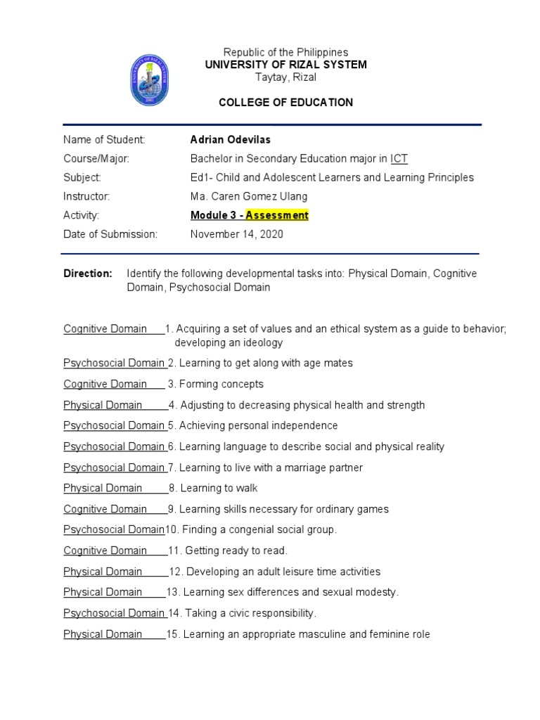 Module 3 - Activity Response Odevilas | PDF