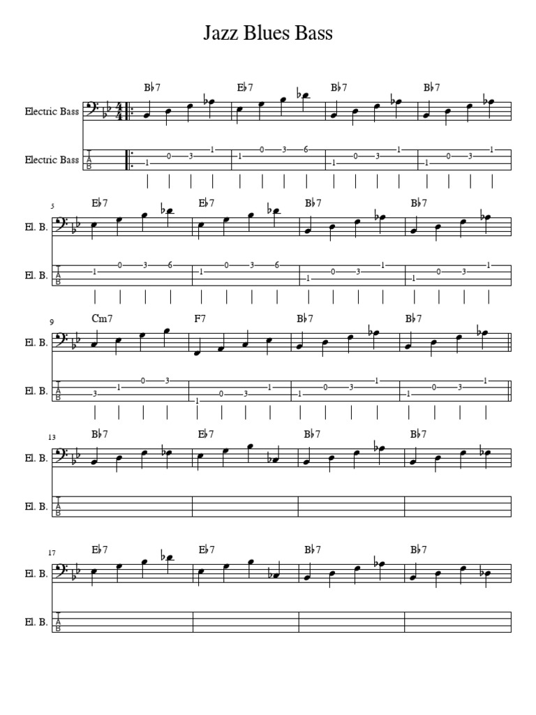 Jazz Blues Bass | PDF
