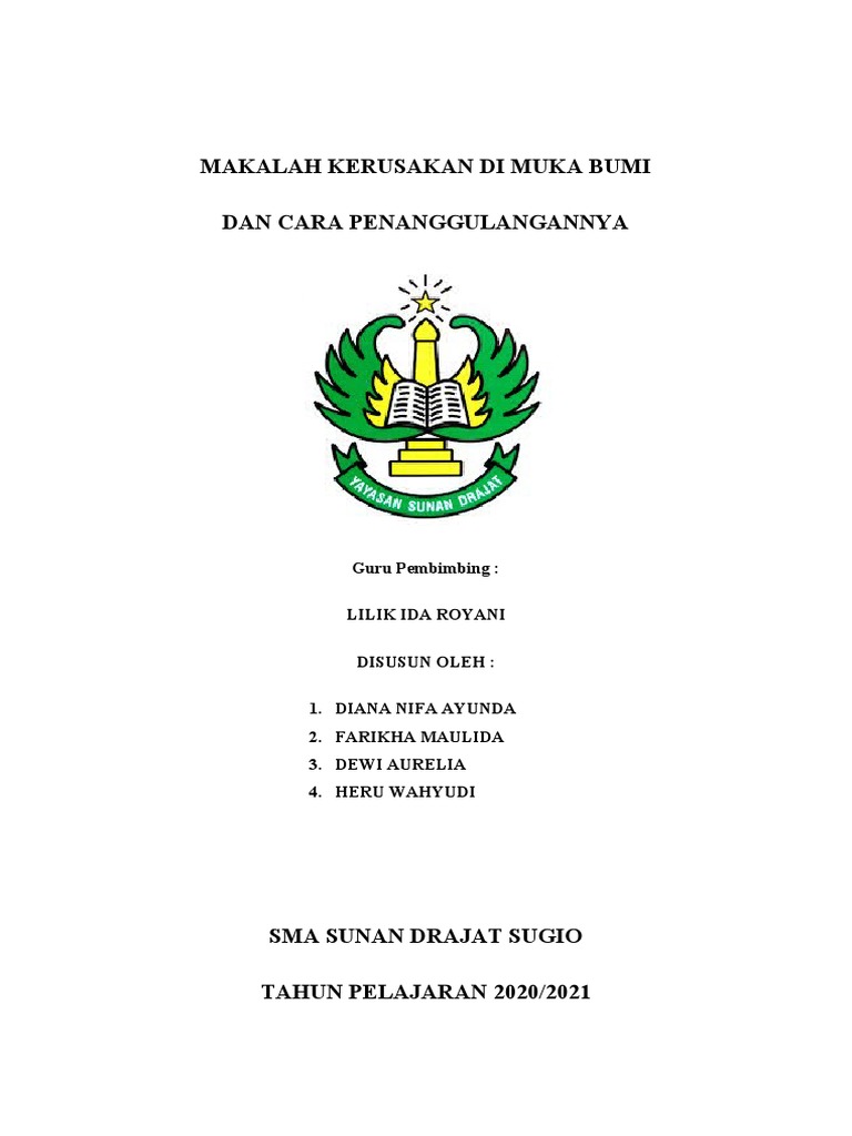 Makalah Kerusakan Alam Sesuai Surah Ar Rum 41-42 | PDF