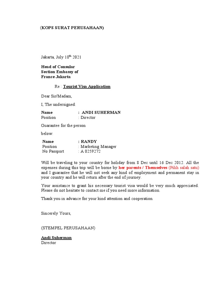 Contoh Draft Surat Sponsor | PDF