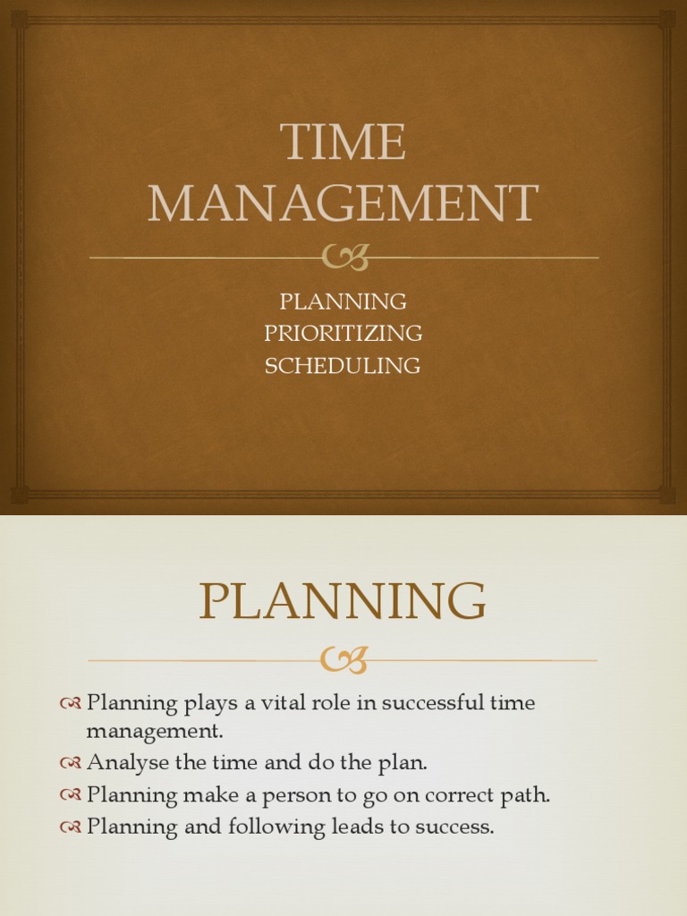 Time Management | PDF