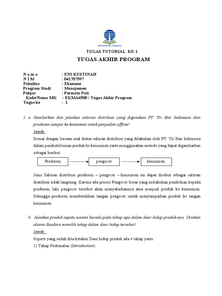 TT1 TAP Eni Kustinah 041707597 | PDF