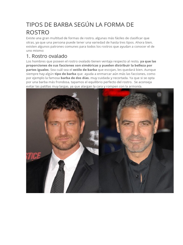Tipo de Barba y Bigote | PDF | Barba | Vello facial