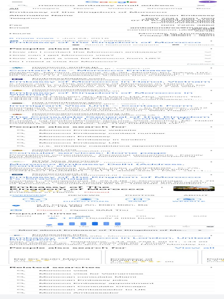 Morocco Embassy Email Address - Google Search | PDF | Global Politics ...