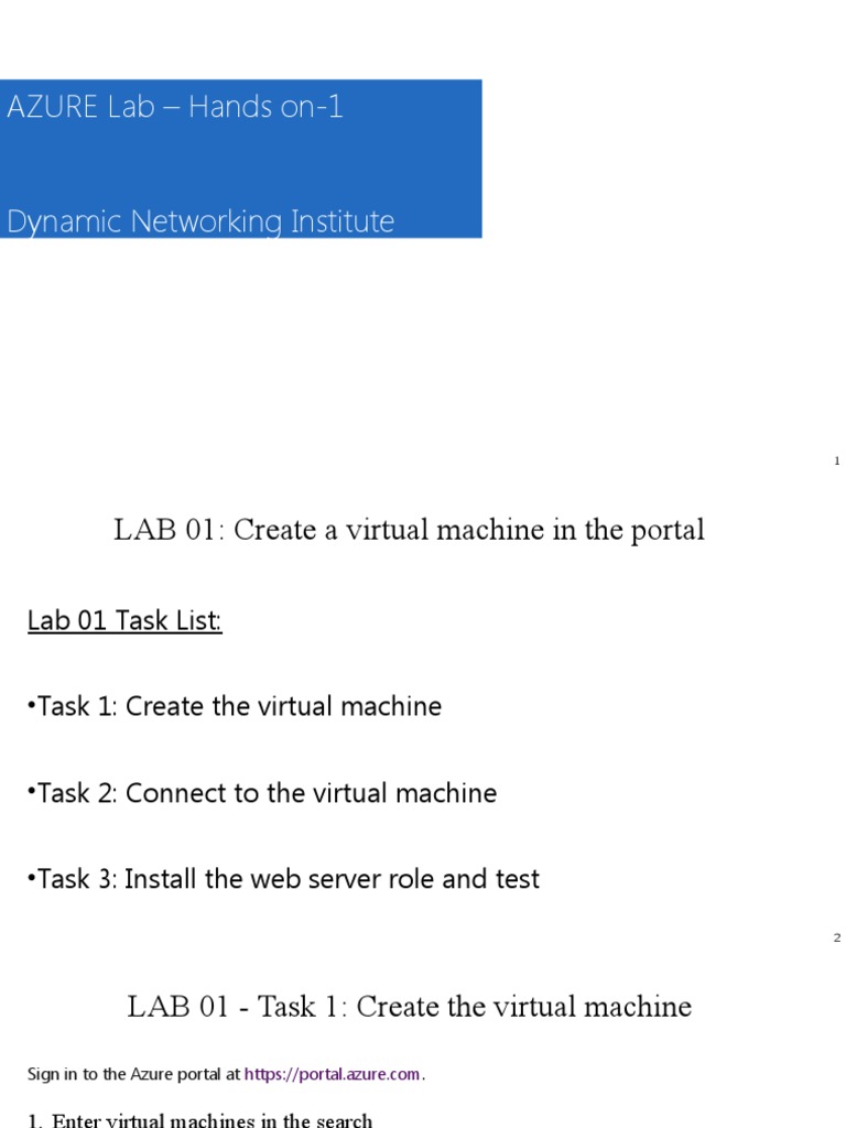 Azure - Lab 01 | PDF | Computer Science | Application Layer Protocols