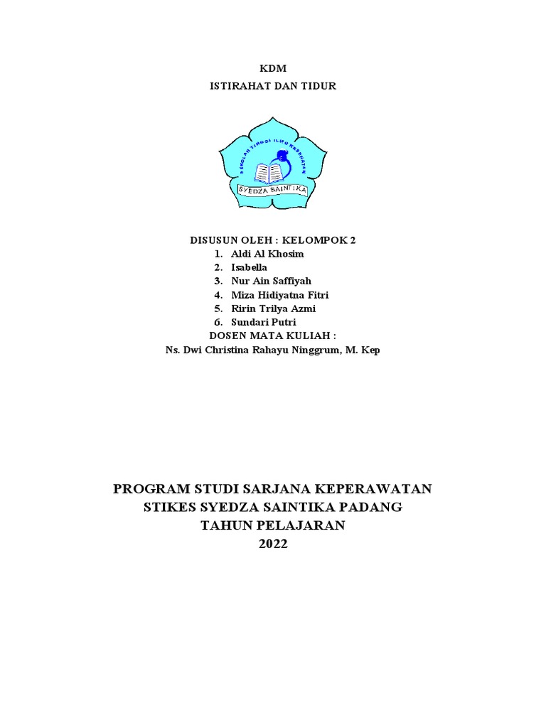 Program Studi Sarjana Keperawatan Stikes Syedza Saintika Padang Tahun ...