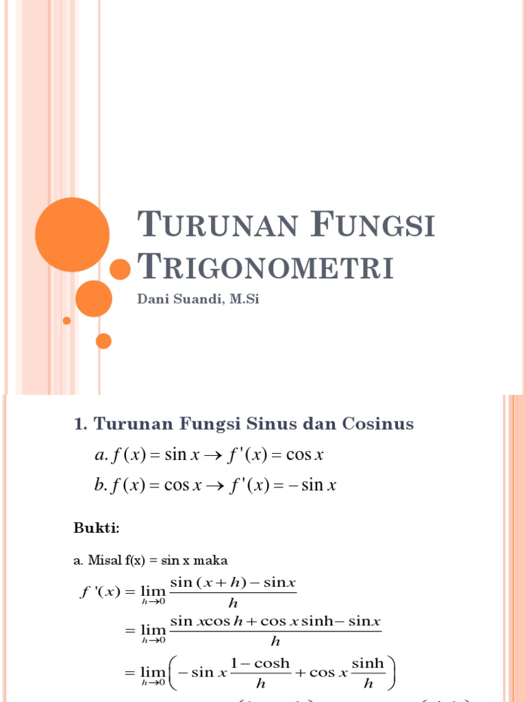 79 - 20220408072930 - Pert. 4 Turunan Fungsi Trigonometri | PDF