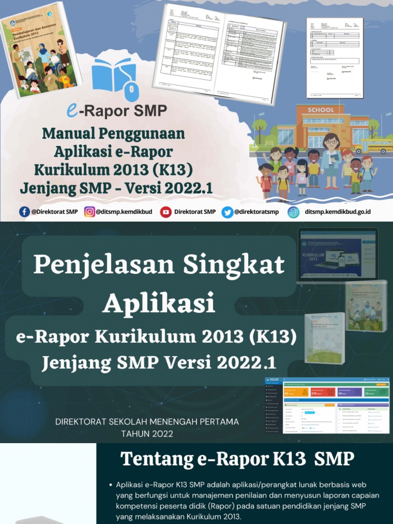 Manual E-Rapor Kurikulum 2013 SMP V2022.1 | PDF