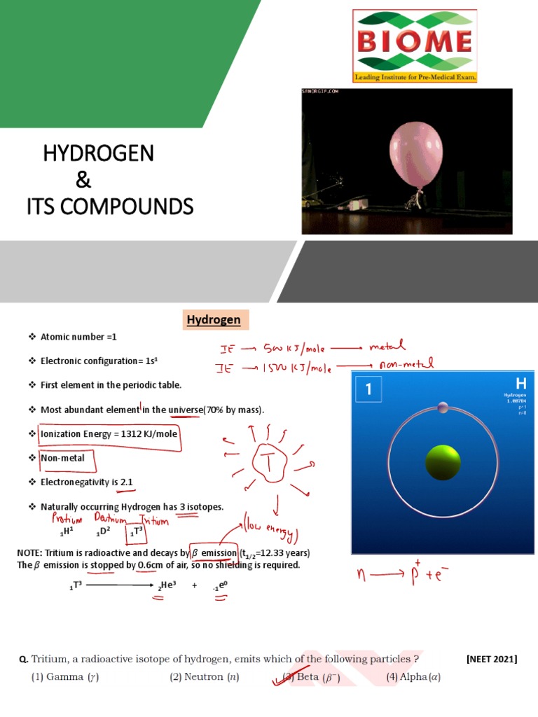 Properties and Uses of Hydrogen Compounds | PDF | Hydride | Hydrogen