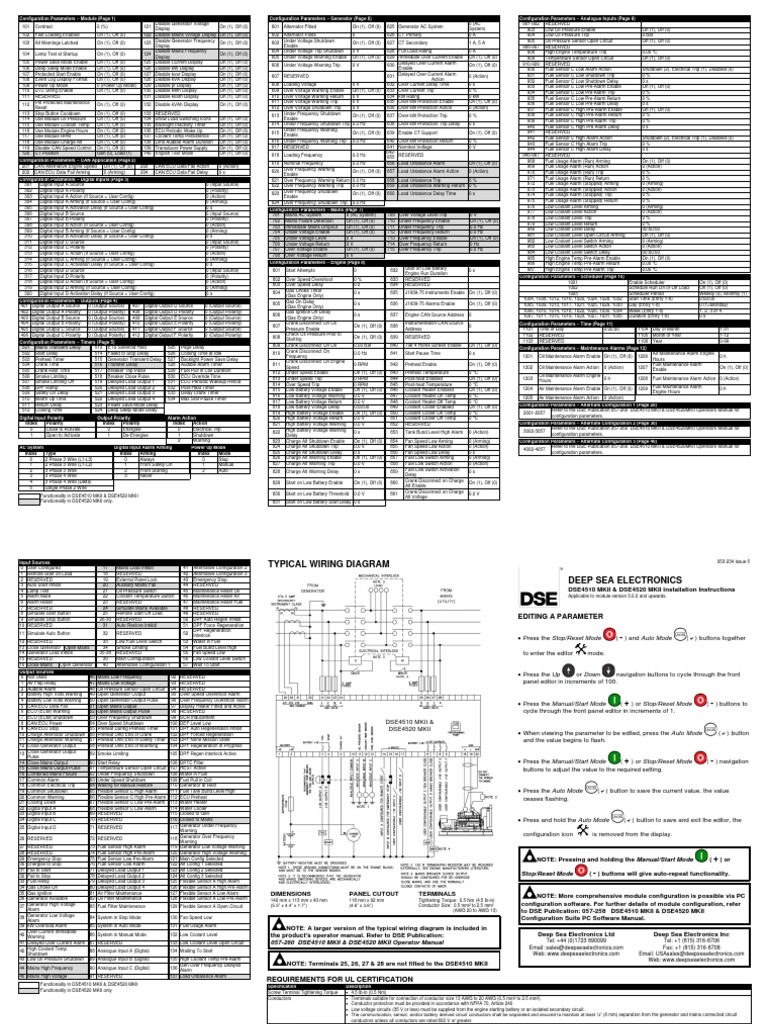 DSE4510 MKII DSE4520 MKII Installation Instructions | PDF | Mains ...