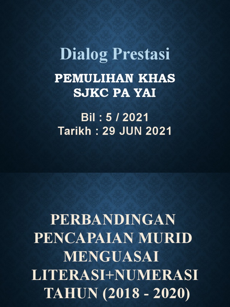 Dialog Prestasi Pemulihan Khas Bil 5 - 2021 | PDF