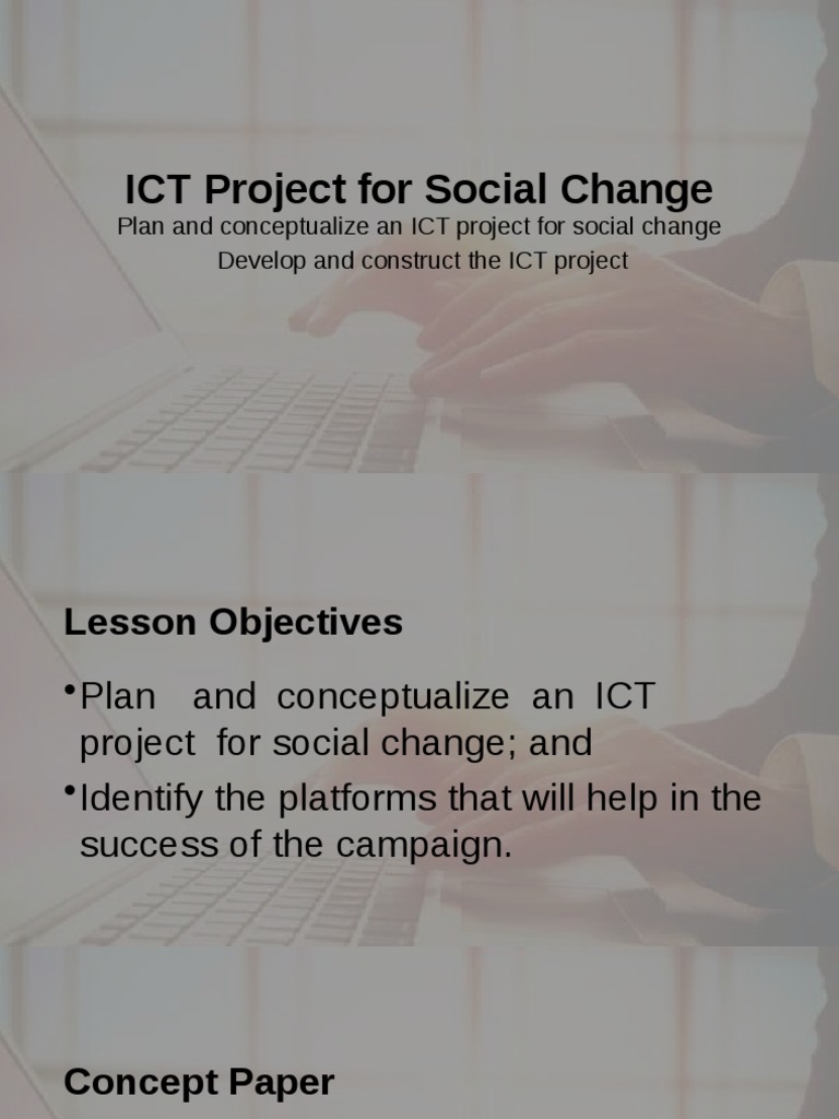 ICT Project For Social Change | PDF
