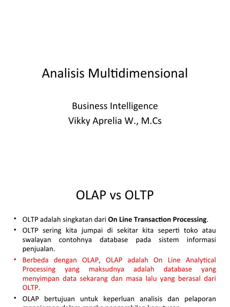 05 Analisis Multidimensional (OLAP) | PDF | Komputer