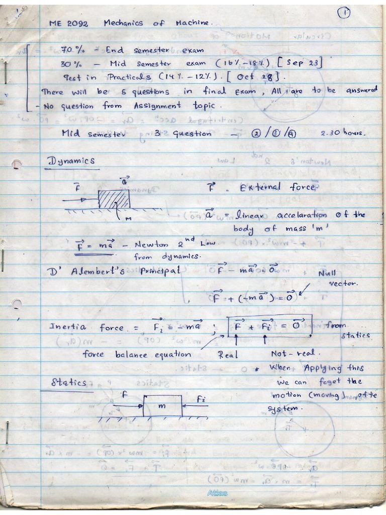 Mechanics of Machines Part 1 | PDF