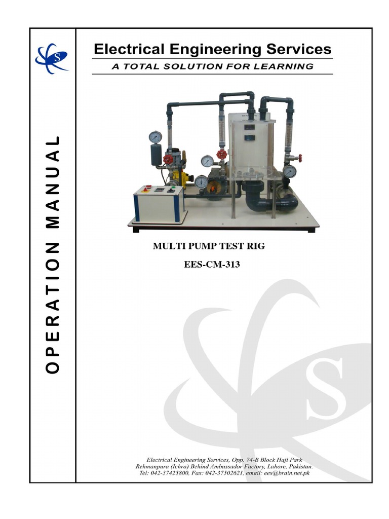 Multi Pump Test Rig | PDF | Pump | Hydraulics