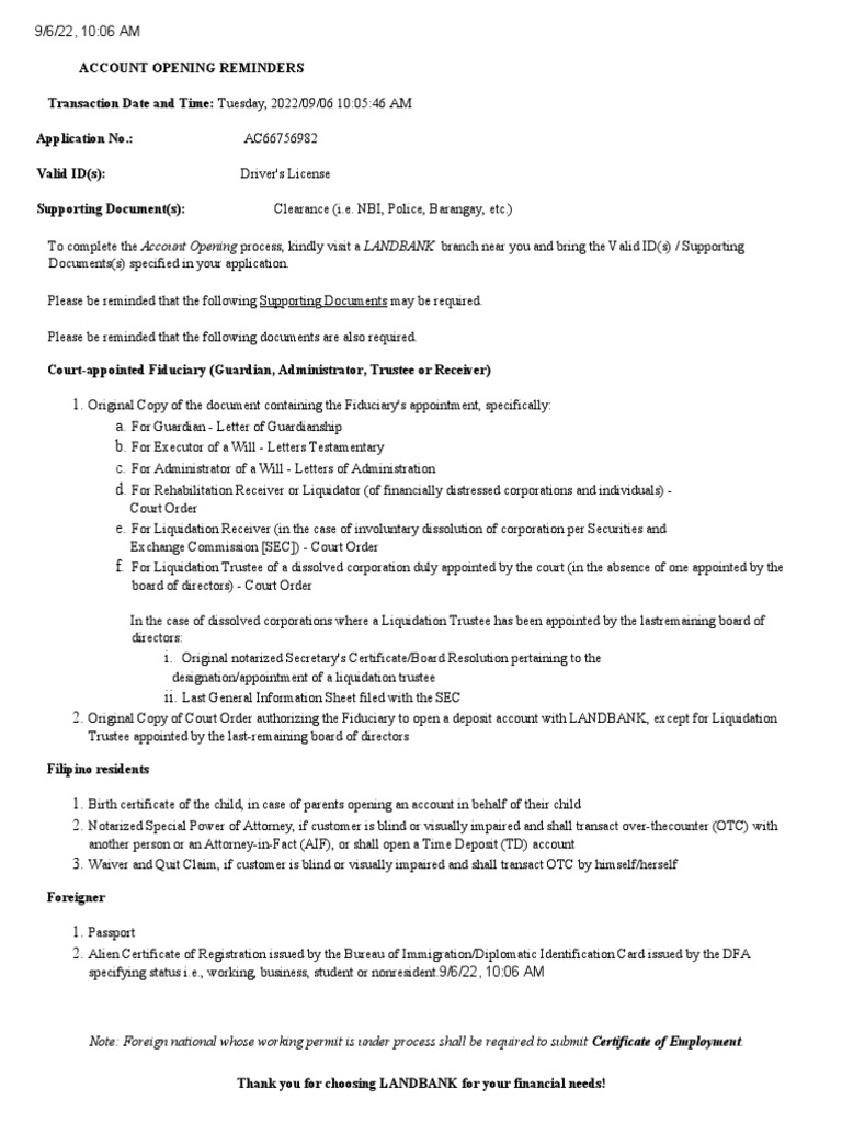 Landbank Reciept | PDF | Power Of Attorney | Notary Public