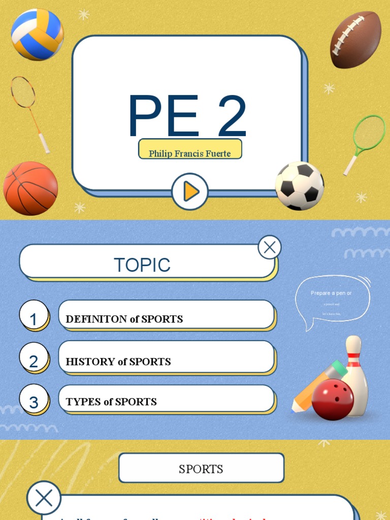 PE 2 Lesson 1 Introduction To Sports | PDF | Sports | Hobbies