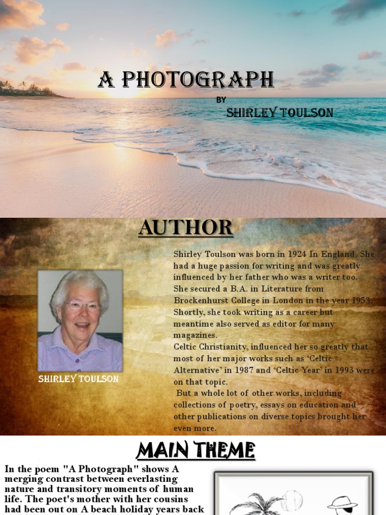 A Photograph of the Past: Shirley Toulson's poem explores memories, loss and the enduring power ...