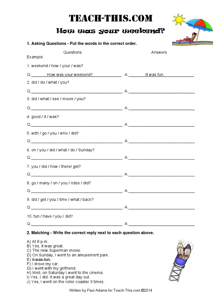 How Was Your Weekend | PDF