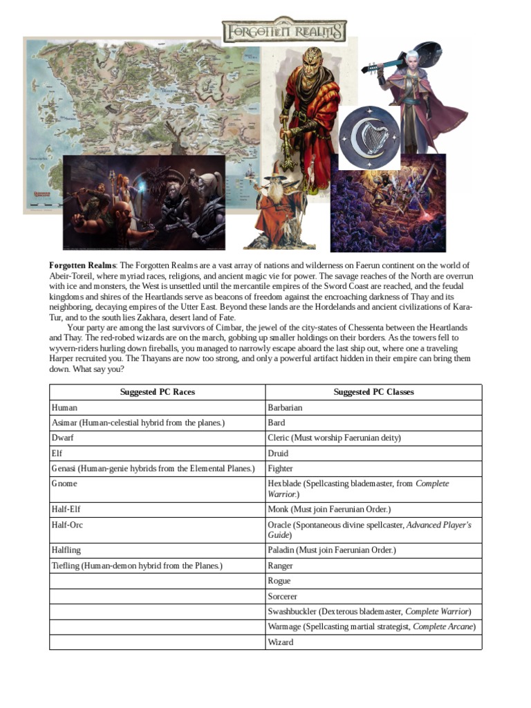 Forgotten Realms Pitch | PDF | Forgotten Realms | Tsr, Inc.