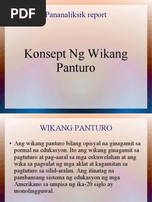 Wikang Panturo
