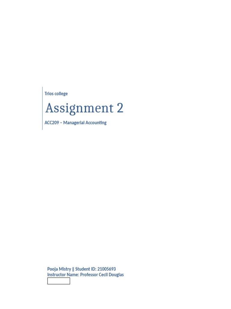 ACC209 Assignment 2 Alternate | PDF | Cost Of Goods Sold | Income Statement