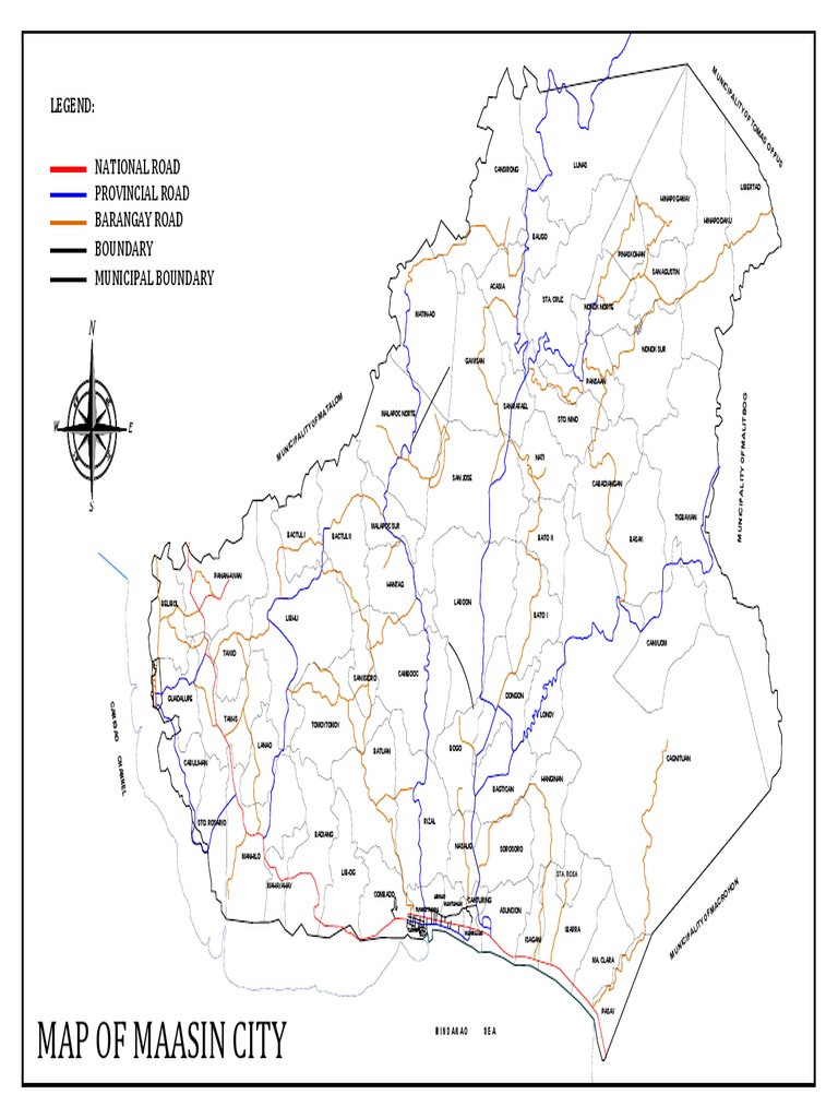 Map of Maasin City | PDF