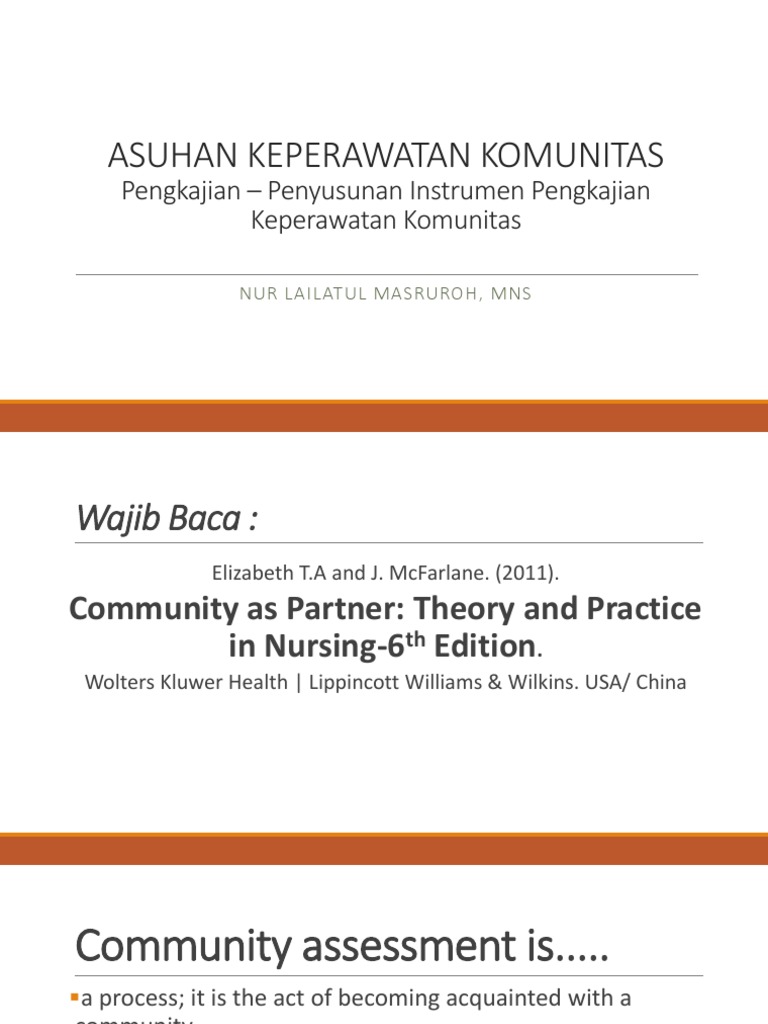 Kuliah2020 Pengkajian Keperawatan Komunitas Pdf Health Sciences