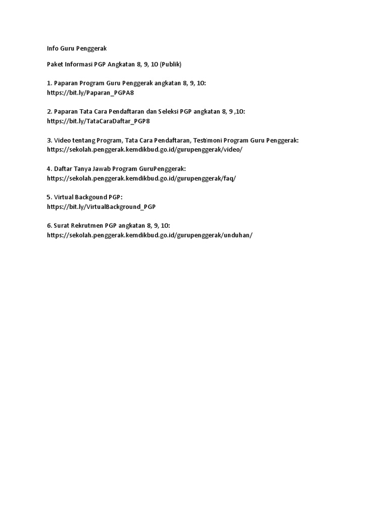 Info Guru Penggerak | PDF