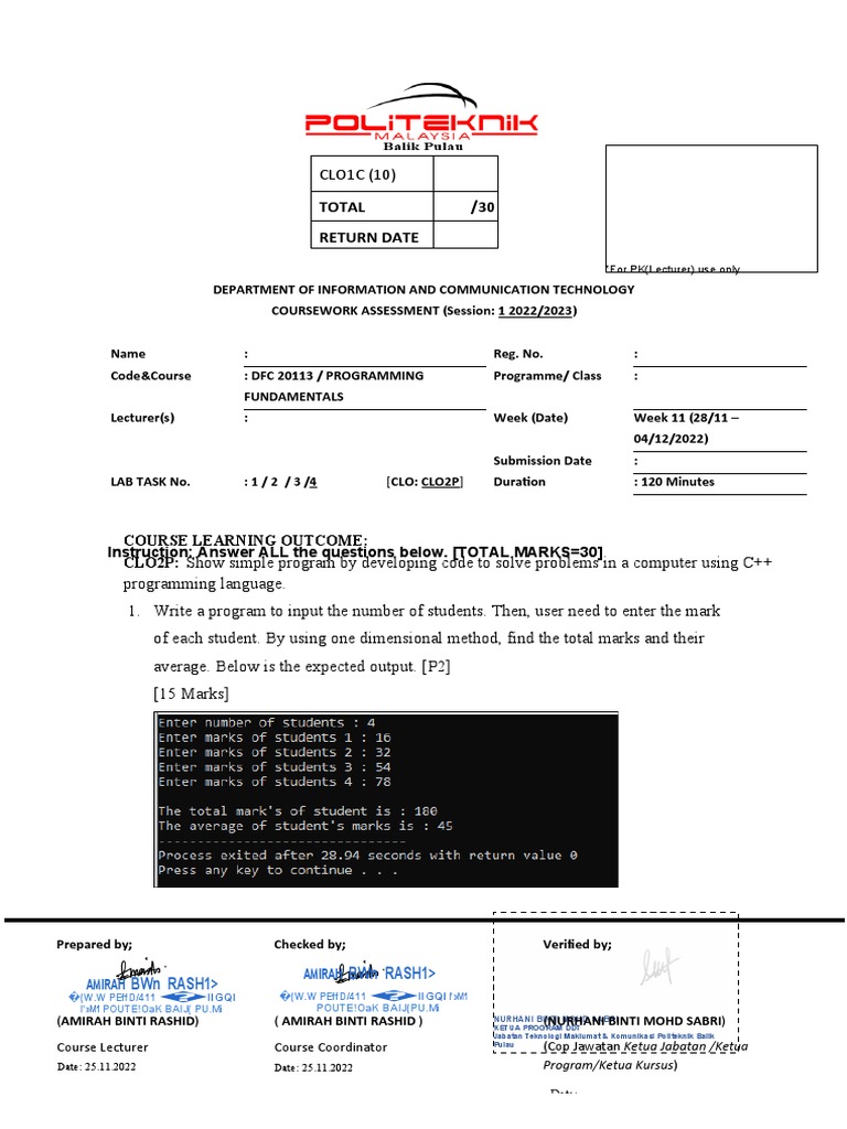 Lab Task 4 Question Pdf C Learning