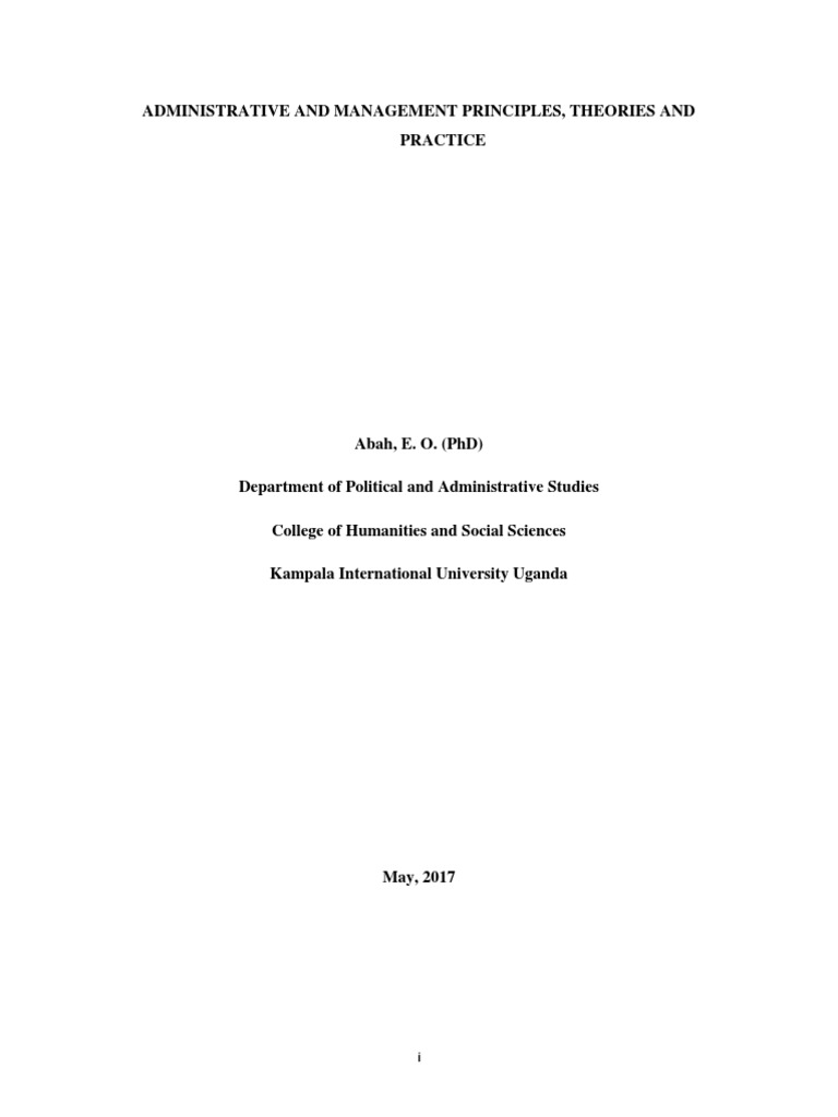 Theories and Principles of Administration 3 Corrected | PDF | Public ...