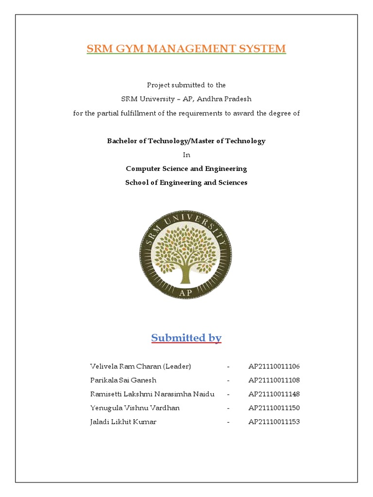 Final SRM Gym Management System | PDF | User (Computing) | Databases