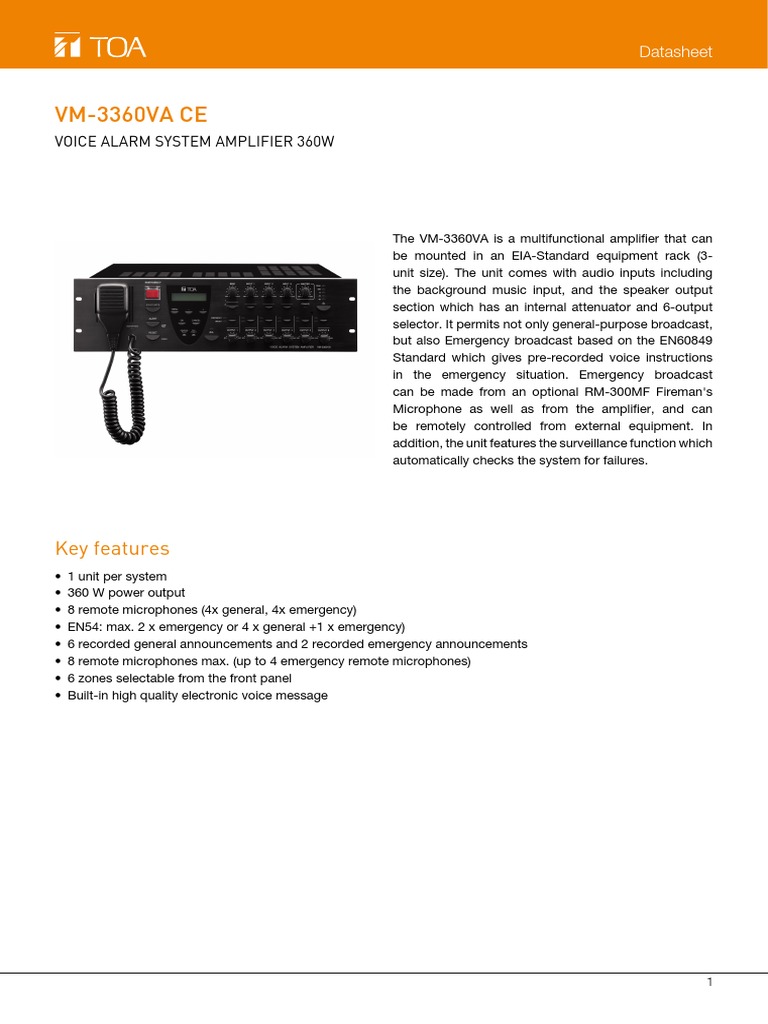 VM-3360VA CE HQ en | PDF | Microphone | Amplifier