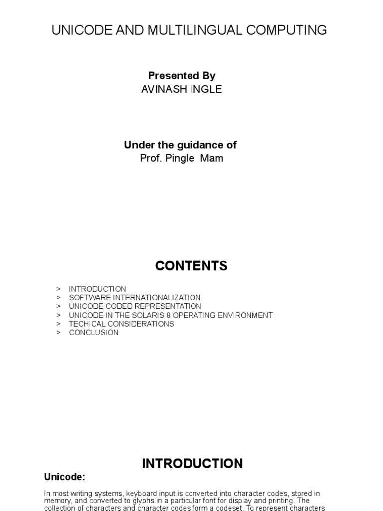 UNICODE AND MULTILINGUAL COMPUTING | PDF | Character Encoding | Text