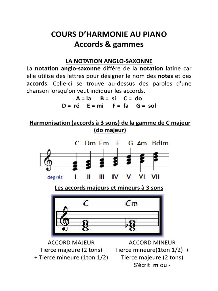 Cours Harmonie 1 | PDF