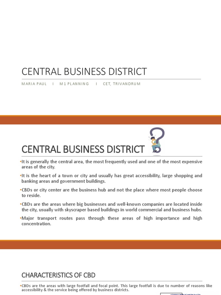 Characteristics of Central Business Districts | PDF